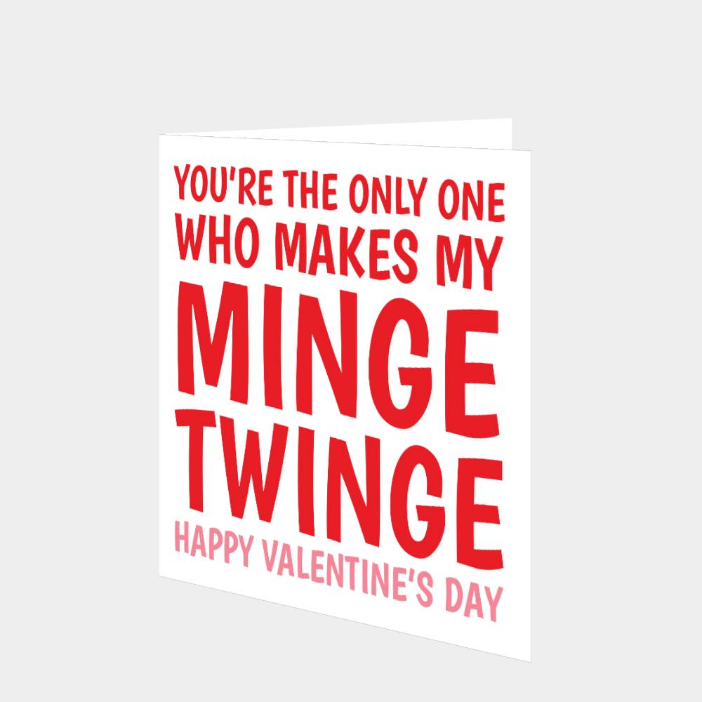 Minge Twinge Card – Boomf