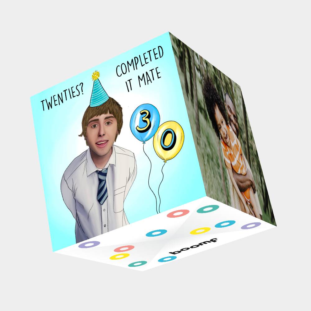 20s? Completed It Mate Birthday 3D Cube Card – Boomf