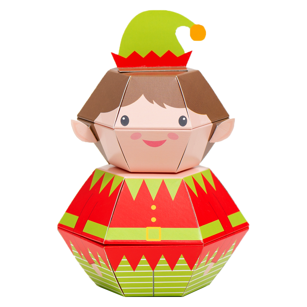 Elf Personalised 3D Pop-up Confetti Wild Card – Boomf