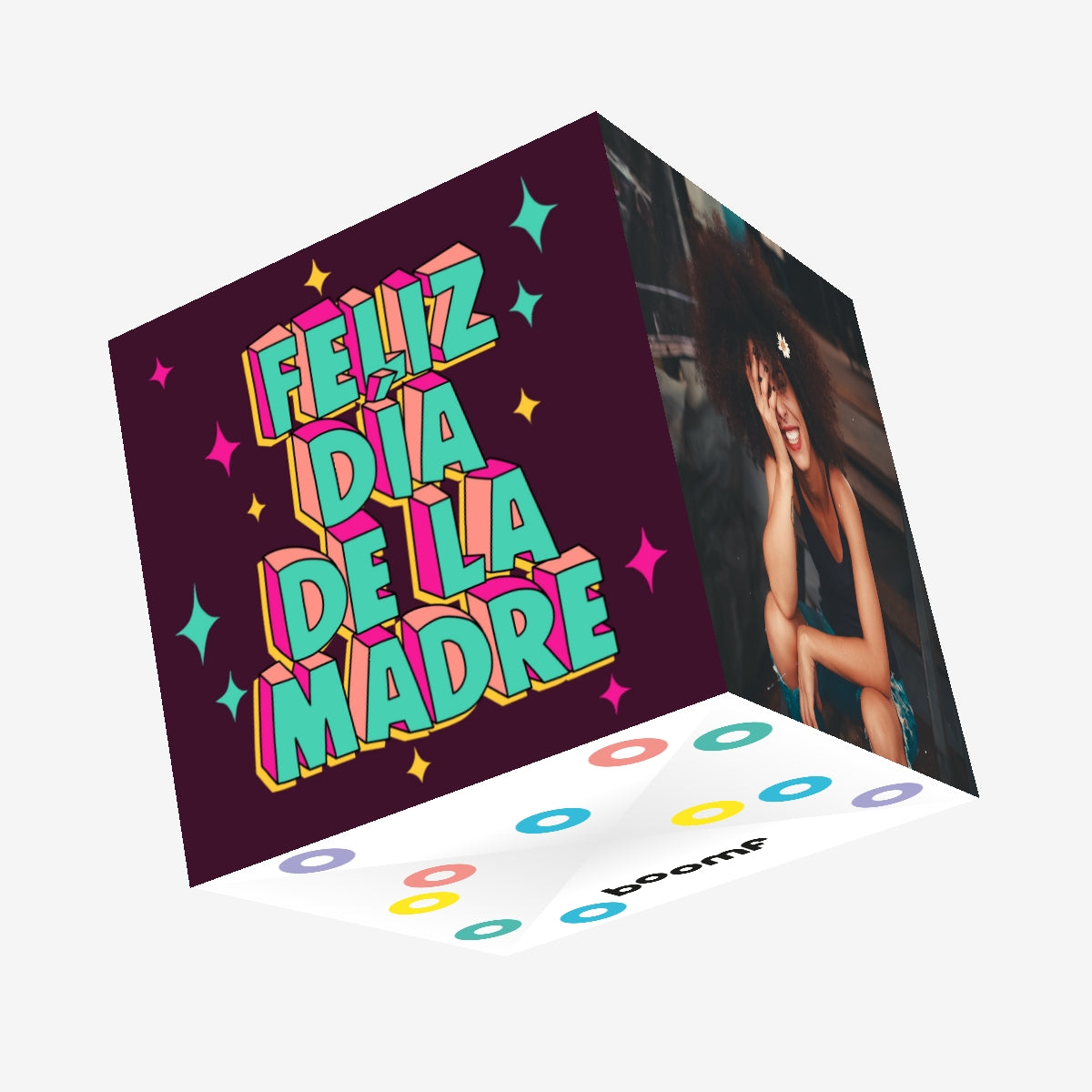 Modern Spanish Happy Mother S Day Confetti Exploding Greetings Card Boomf