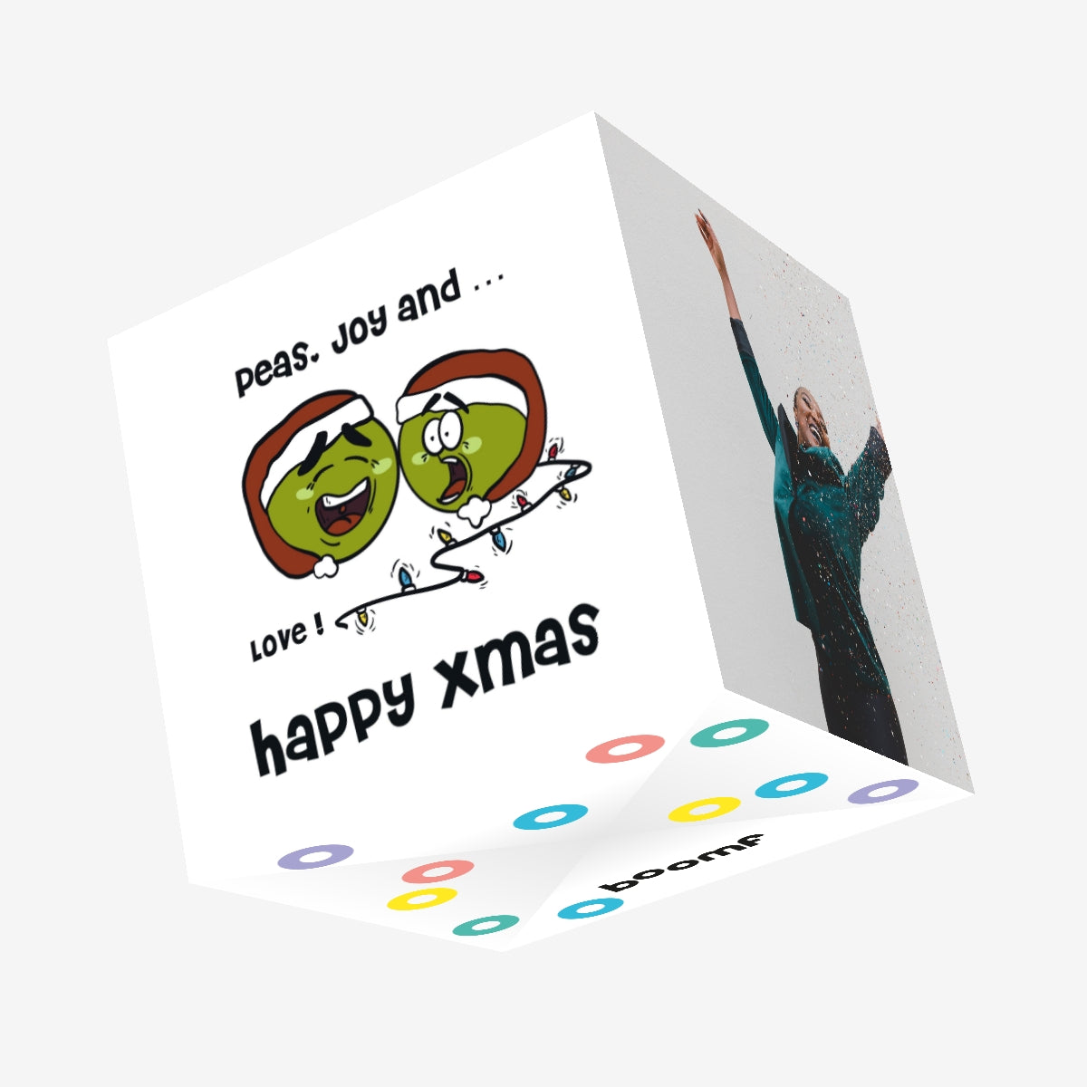 Happy Christmas Peas, Joy And... Confetti-exploding Greetings Card – Boomf