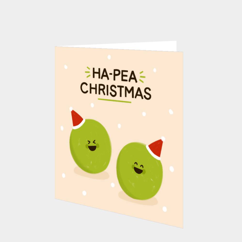 Ha-Pea Christmas Card – Boomf