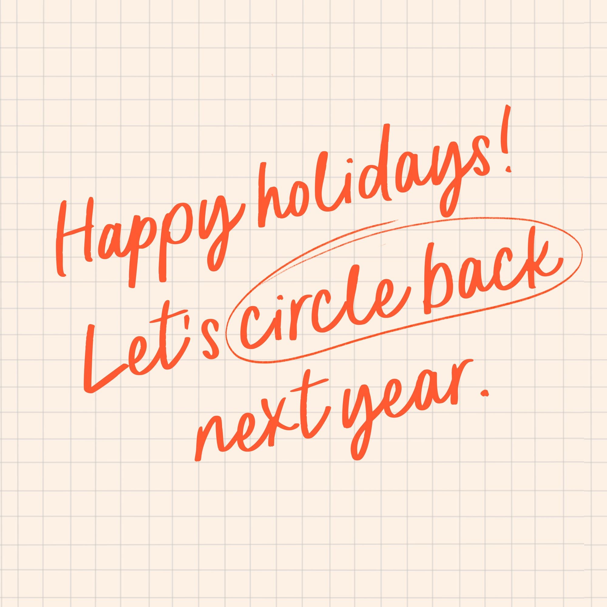 Let's Circle Back Next Year Card – Boomf