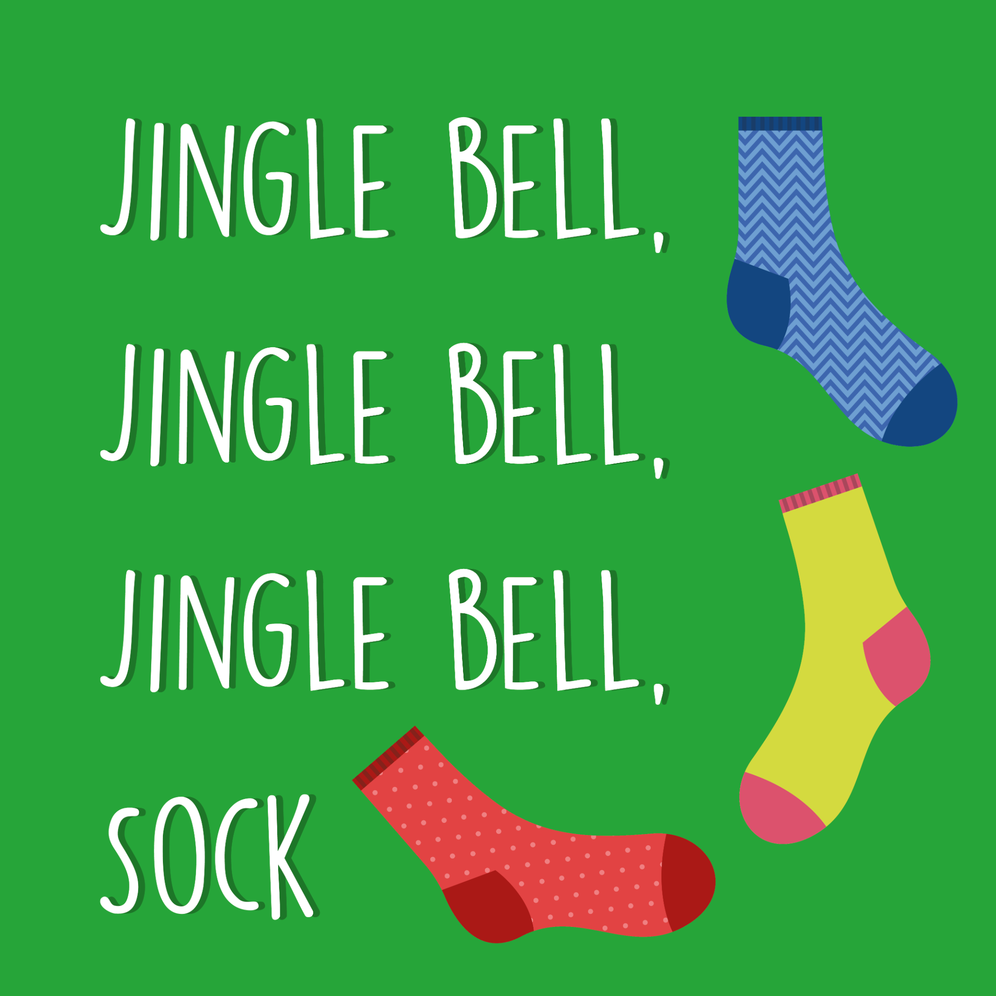 Jingle Bell Sock Christmas Card – Boomf
