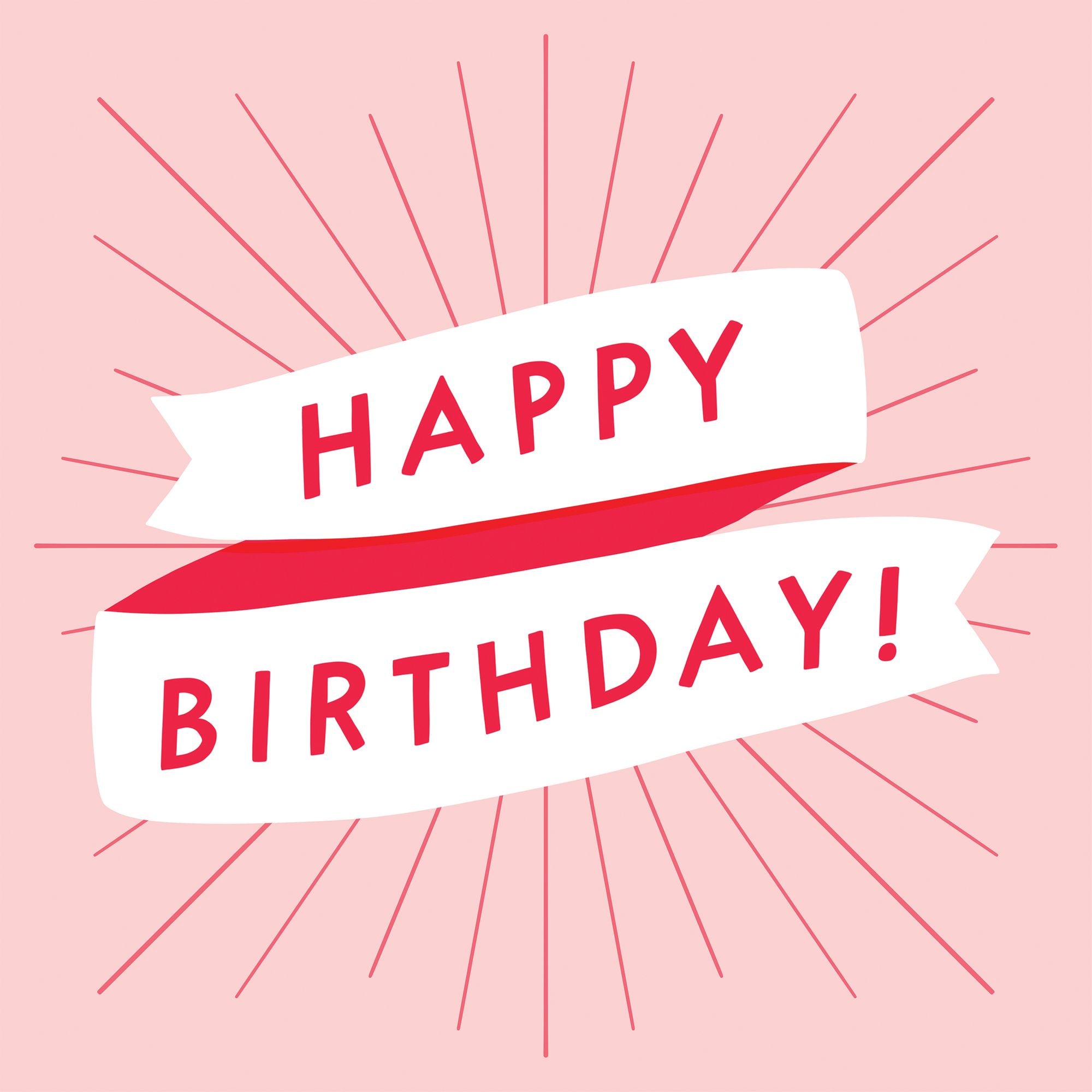 Happy Birthday Red Stripes Card – Boomf