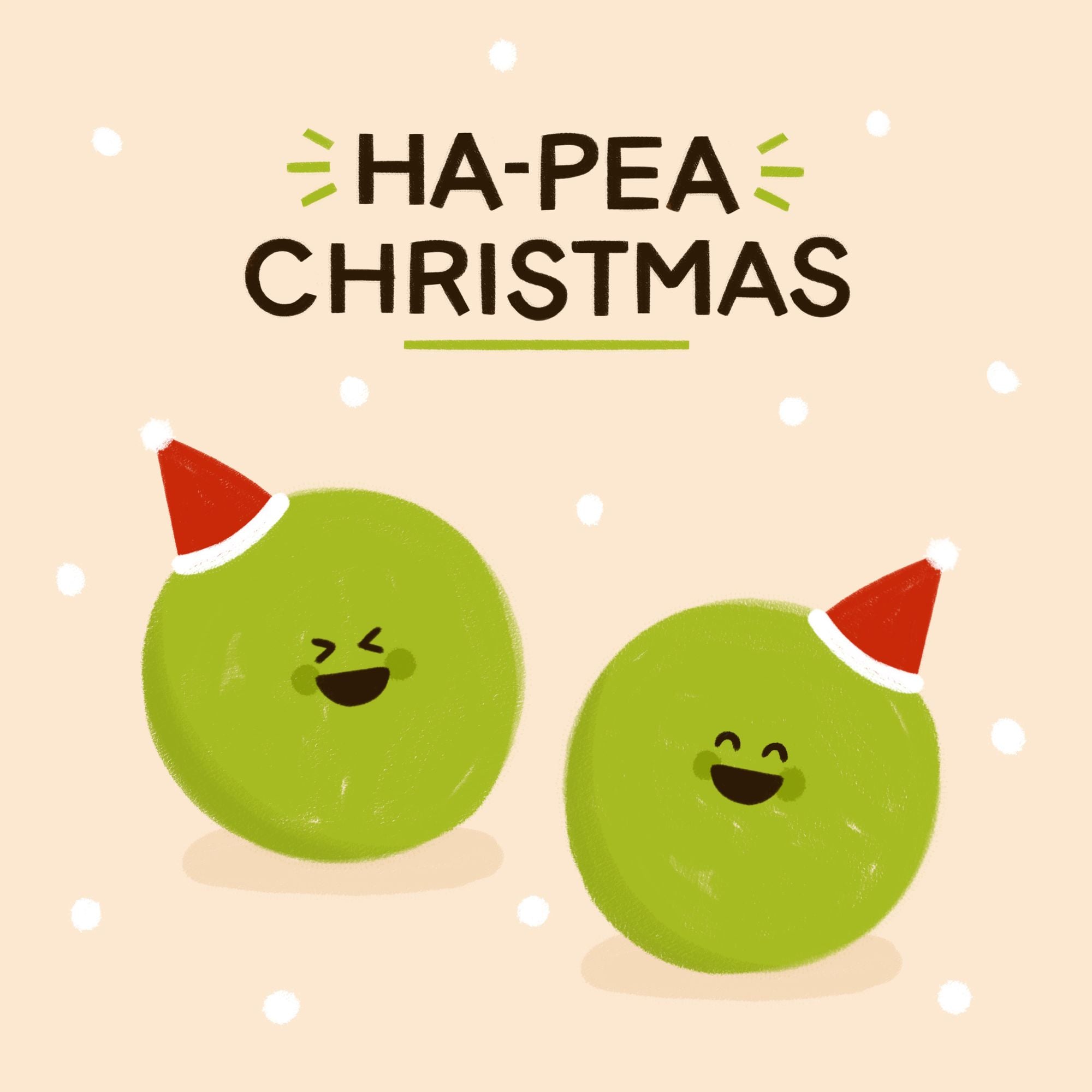 Ha-Pea Christmas Card – Boomf
