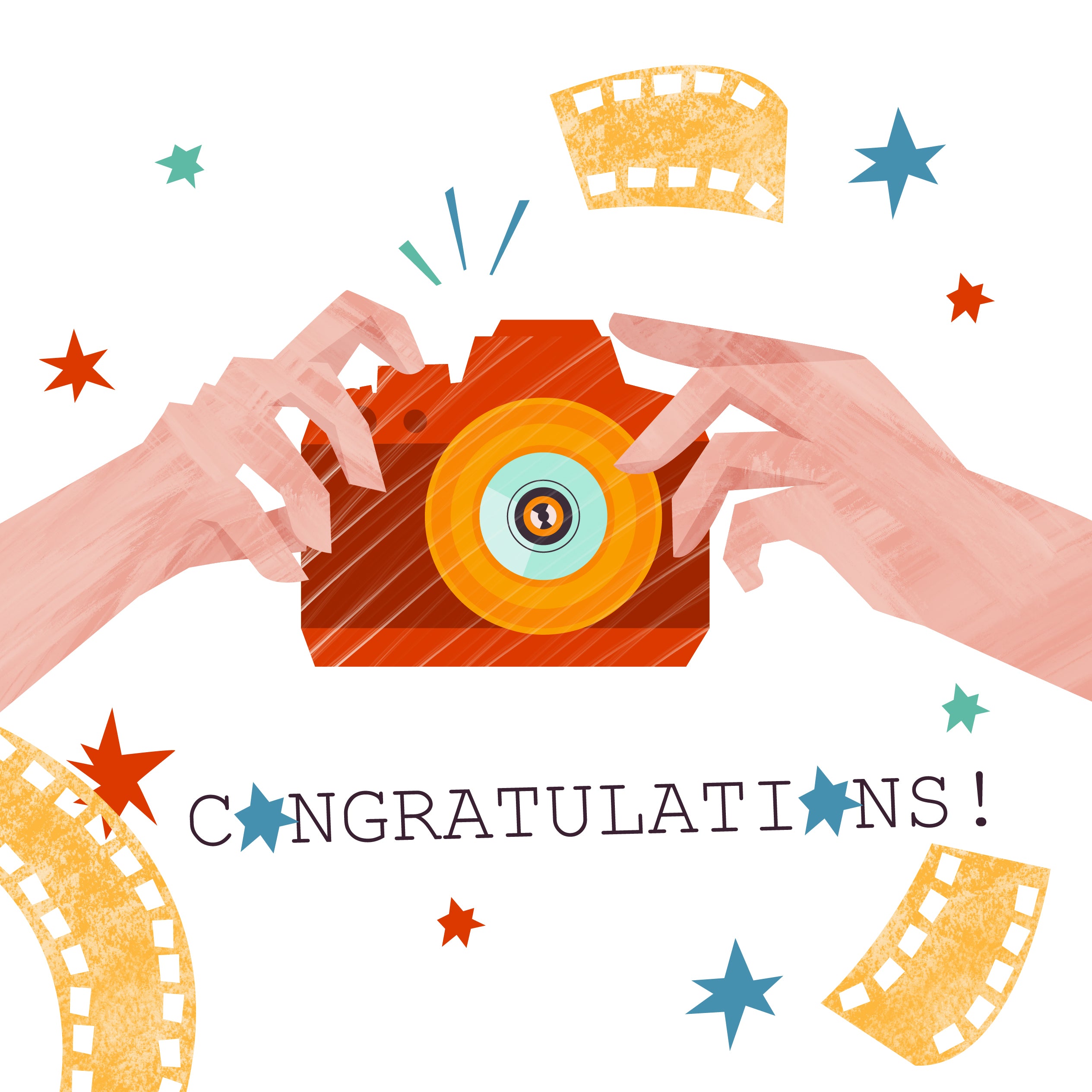 Congratulations Orange Camera | Boomf