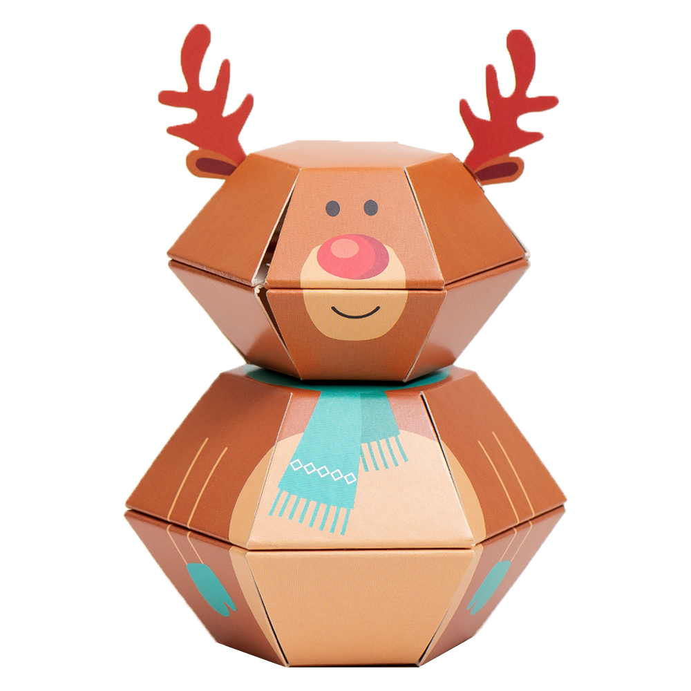 Reindeer Personalised 3D Pop-up Confetti Wild Card – Boomf