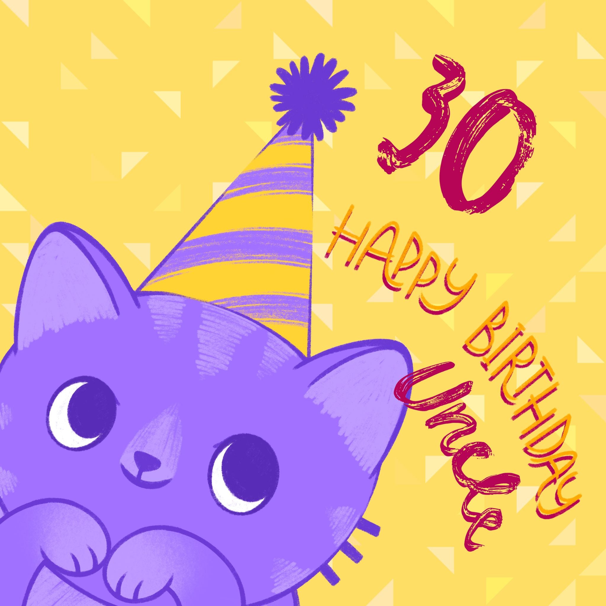 Happy 30th Birthday Cute Cat Uncle Card – Boomf