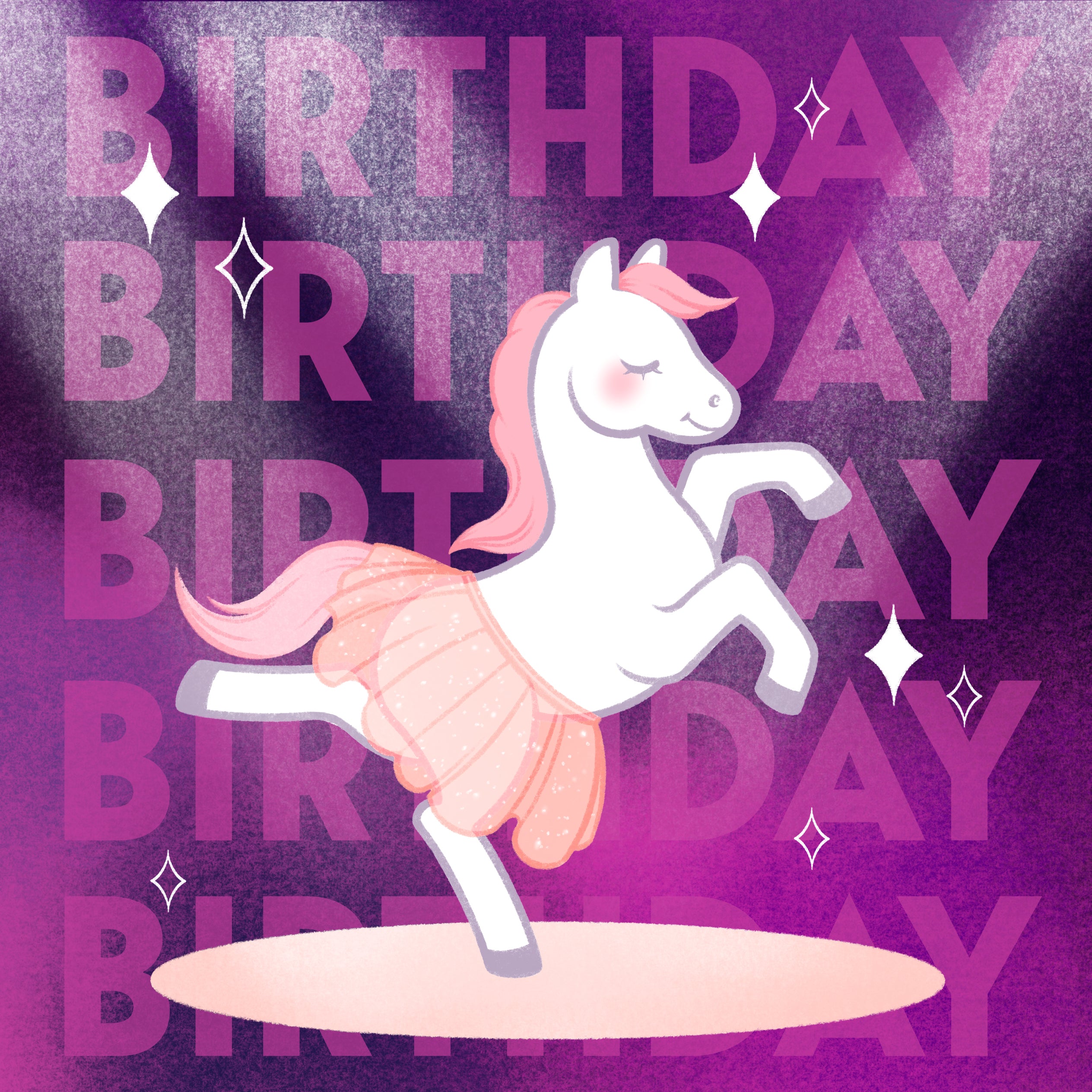 Happy Birthday Ballet Horse | Boomf
