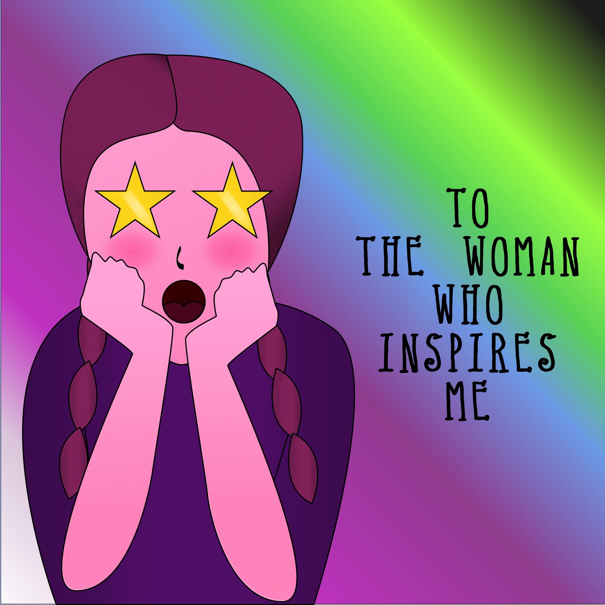 To The Woman Who Inspires Me Card – Boomf