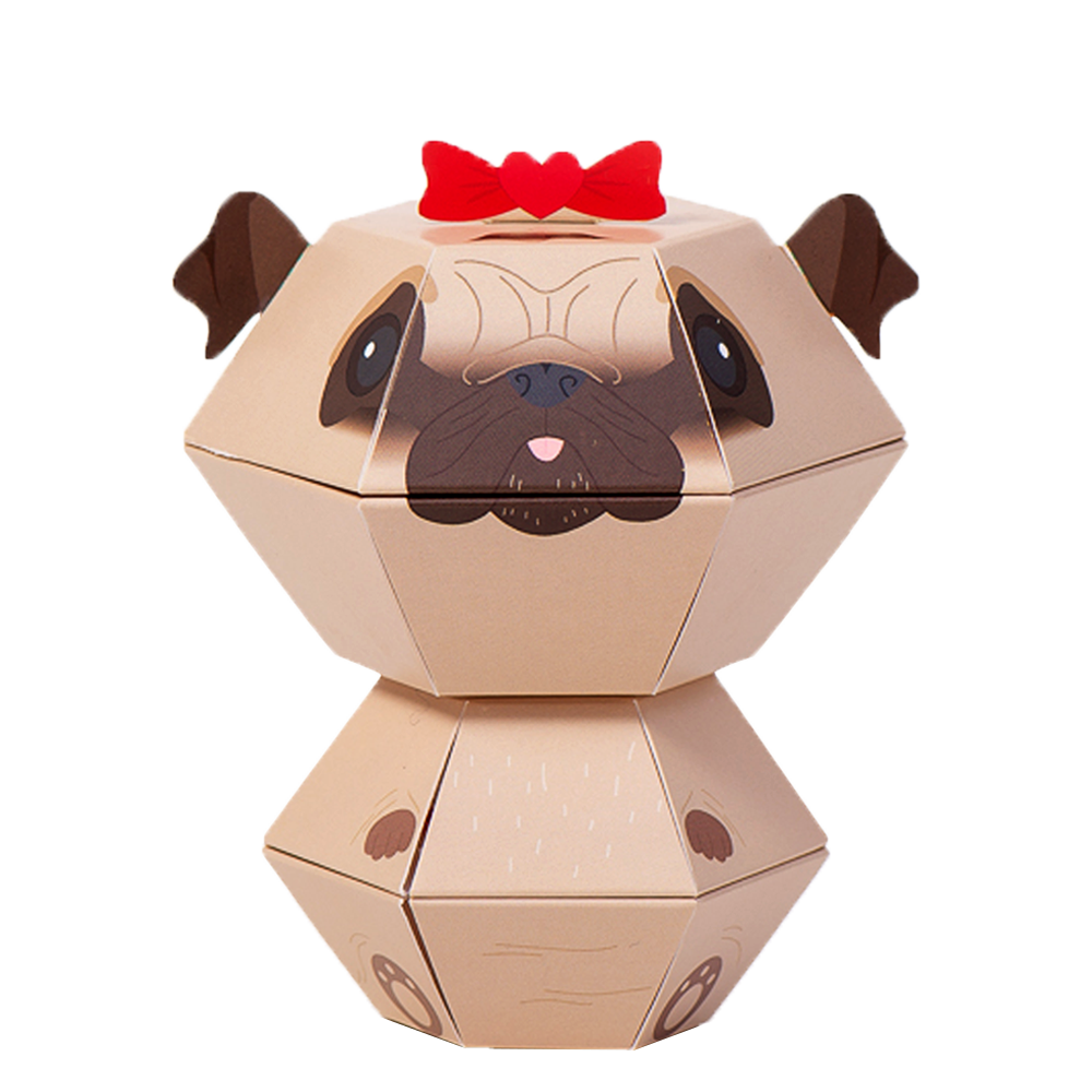 Pug 3D Pop-up Confetti Wild Card – Boomf