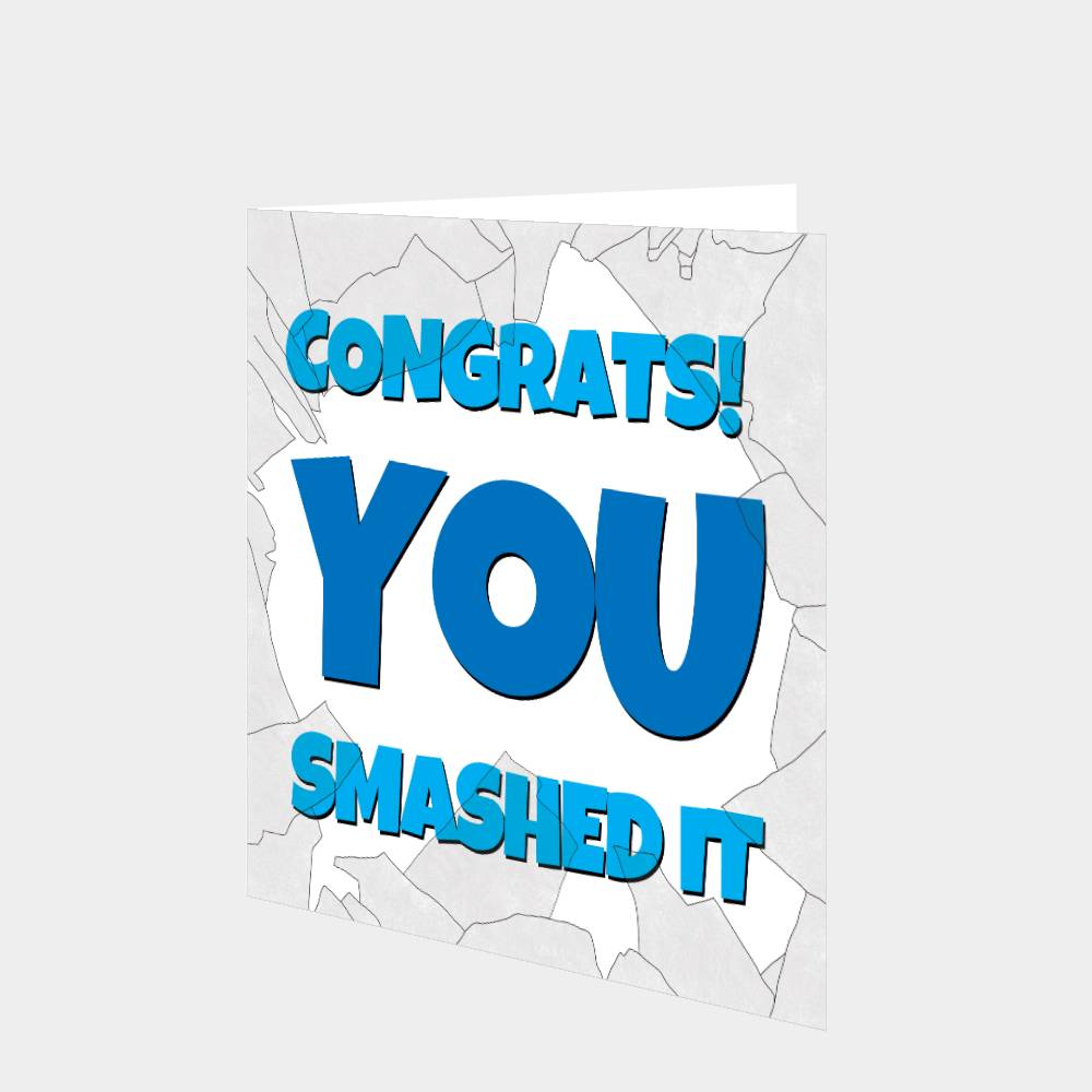 You Smashed It Blue Card – Boomf